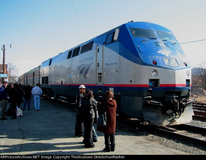 AMTK 166 (The oldest locomotive with a new looking paint scheme)